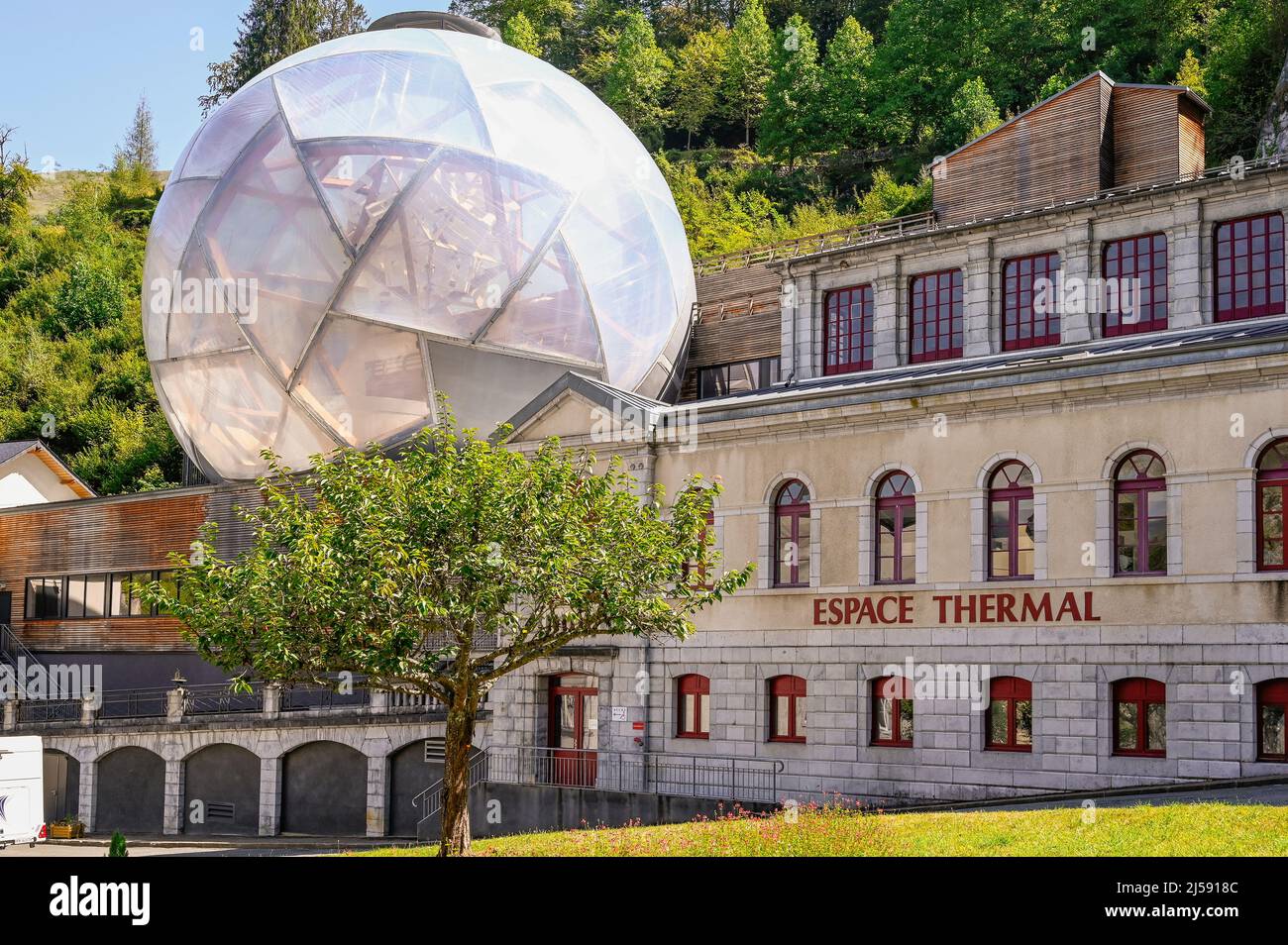 The thermal spa of Eaux-Bonnes in the Béarn region of the French ...