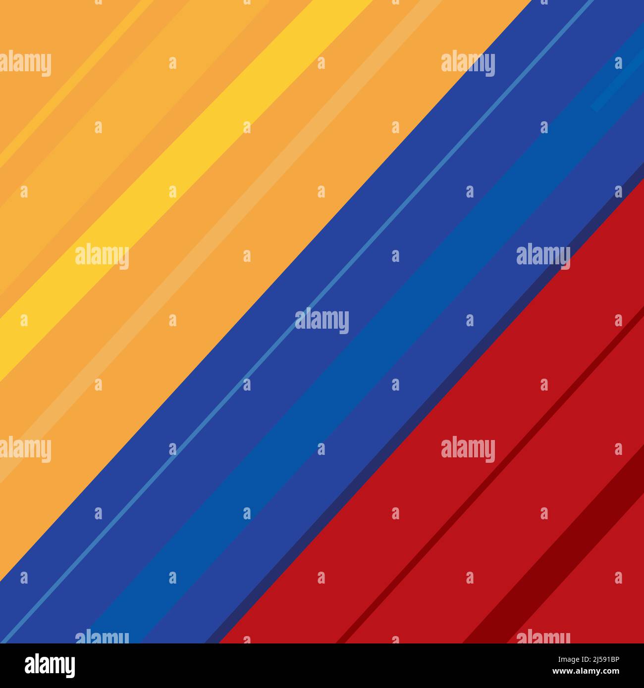 Square poster with yellow, blue and red stripes: emblematic Colombian ...