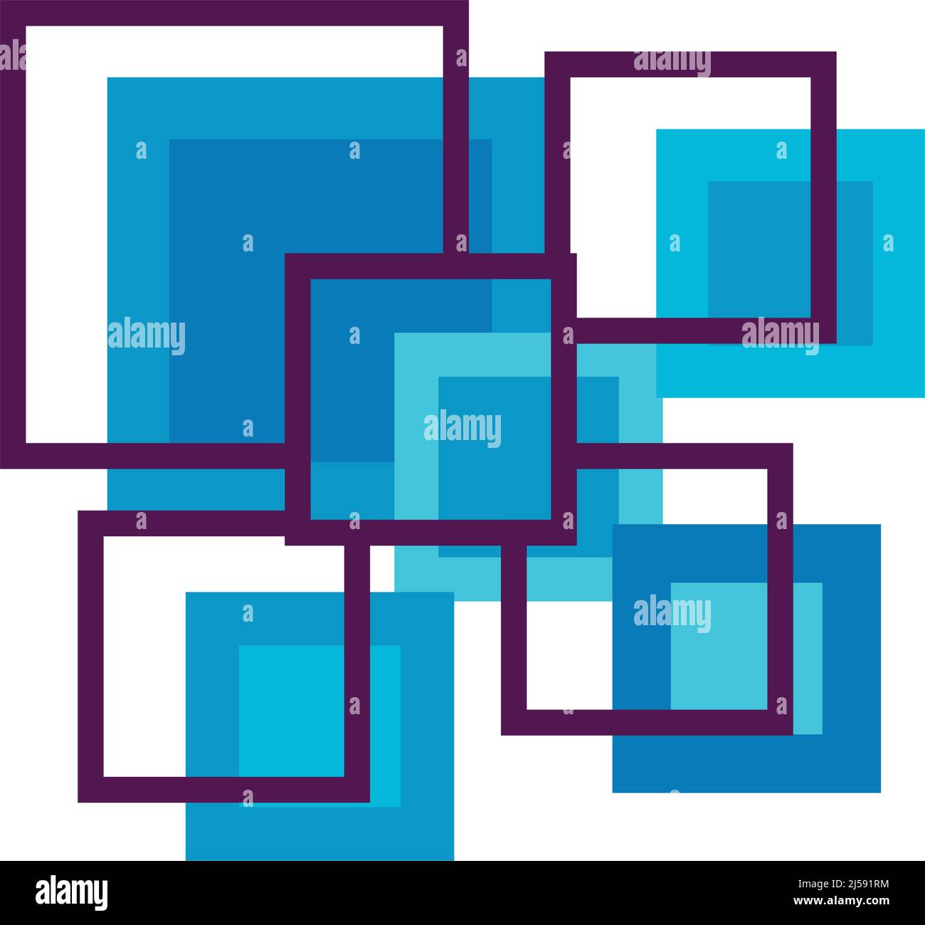 Isolated sketch of blue boxes Vector Stock Vector Image & Art - Alamy