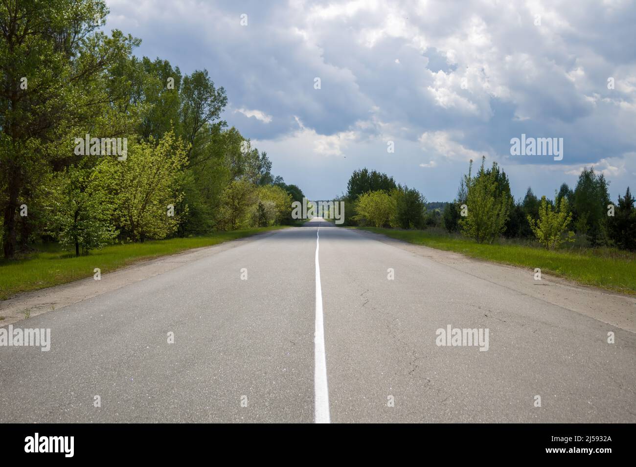 Chornobyl road sign end of town Chernobyl near nuclear power station ...