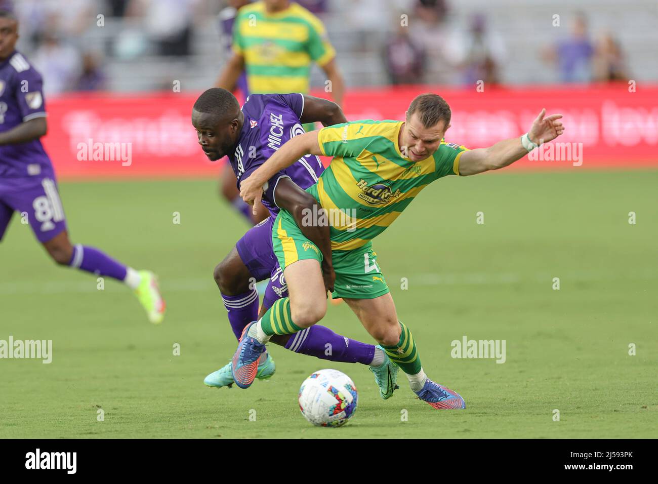 Orlando, FL: Orlando City forward Benji Michel (19) and Tampa Bay ... Orlando, FL: Orlando City forward Benji Michel (19) and Tampa Bay ...