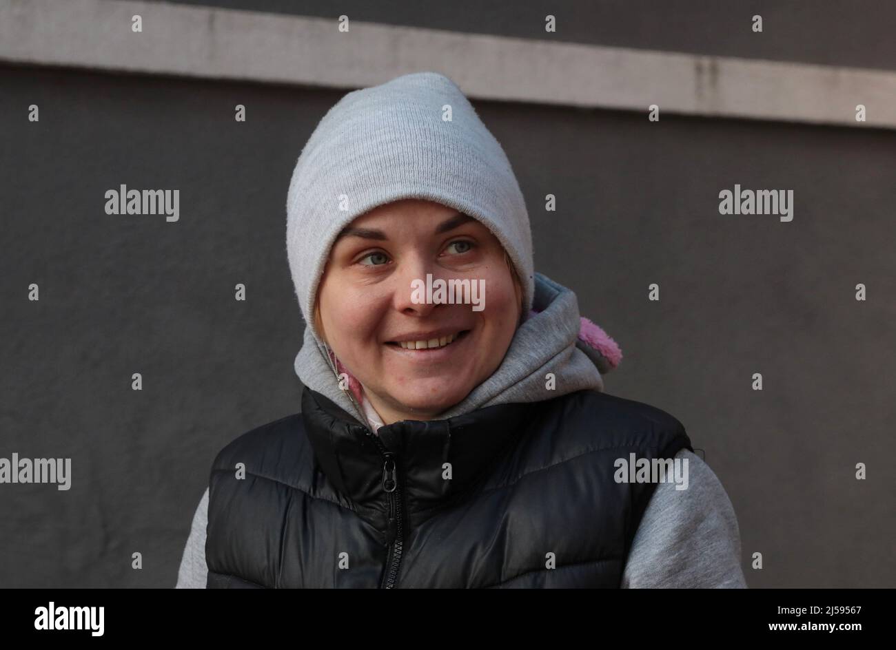 IRPIN, UKRAINE - APRIL 20, 2022 - Local resident Anna Myronenko, who ...