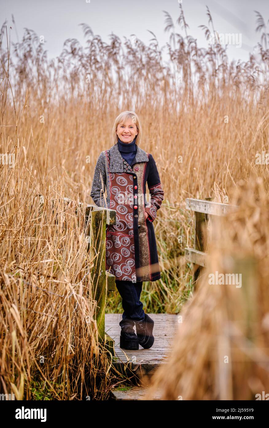 Editorial Use Only - Author Kate Mosse OBE photographed on reedbeds at ...