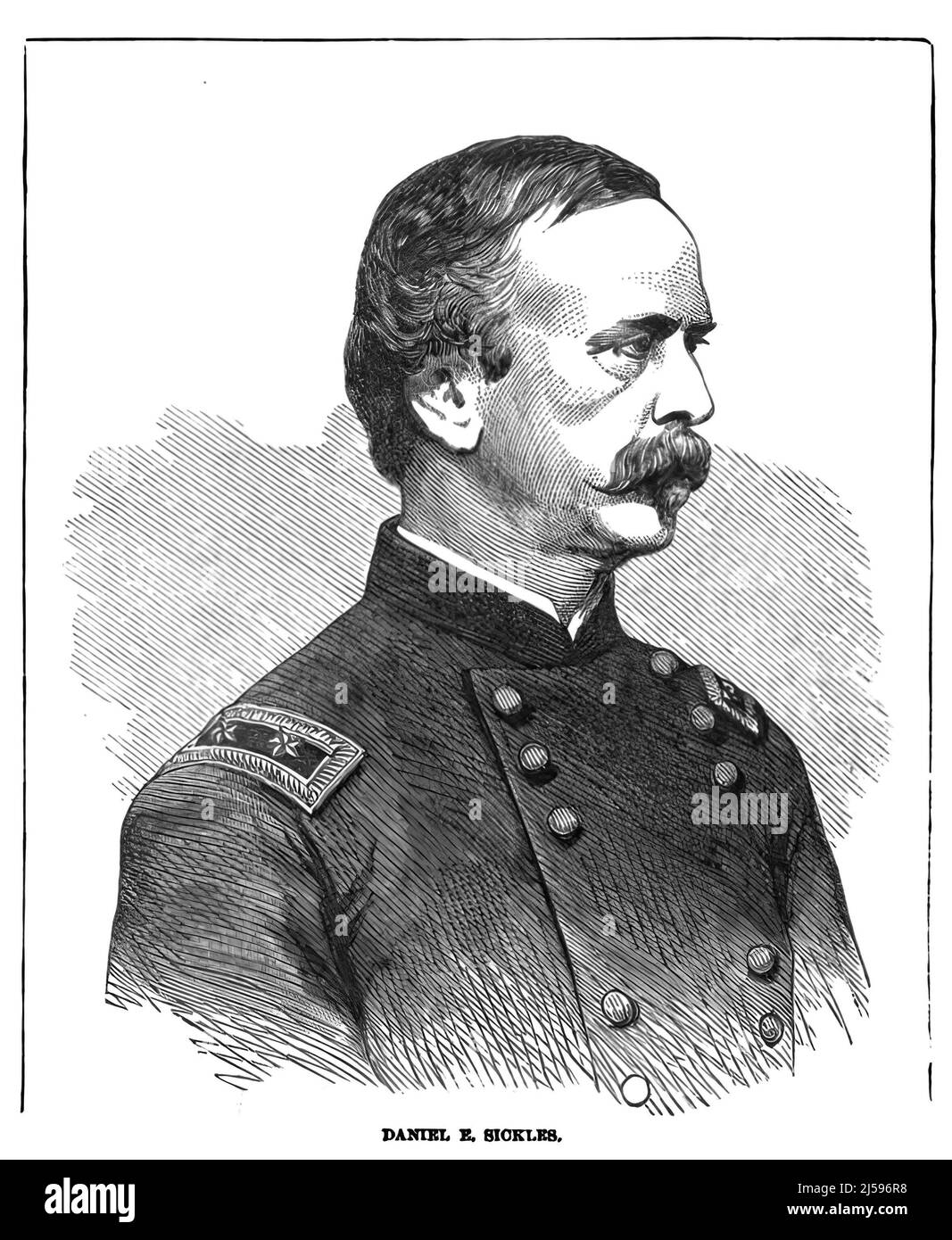 Portrait of Daniel Edgar Sickles, Major General in the American Civil ...