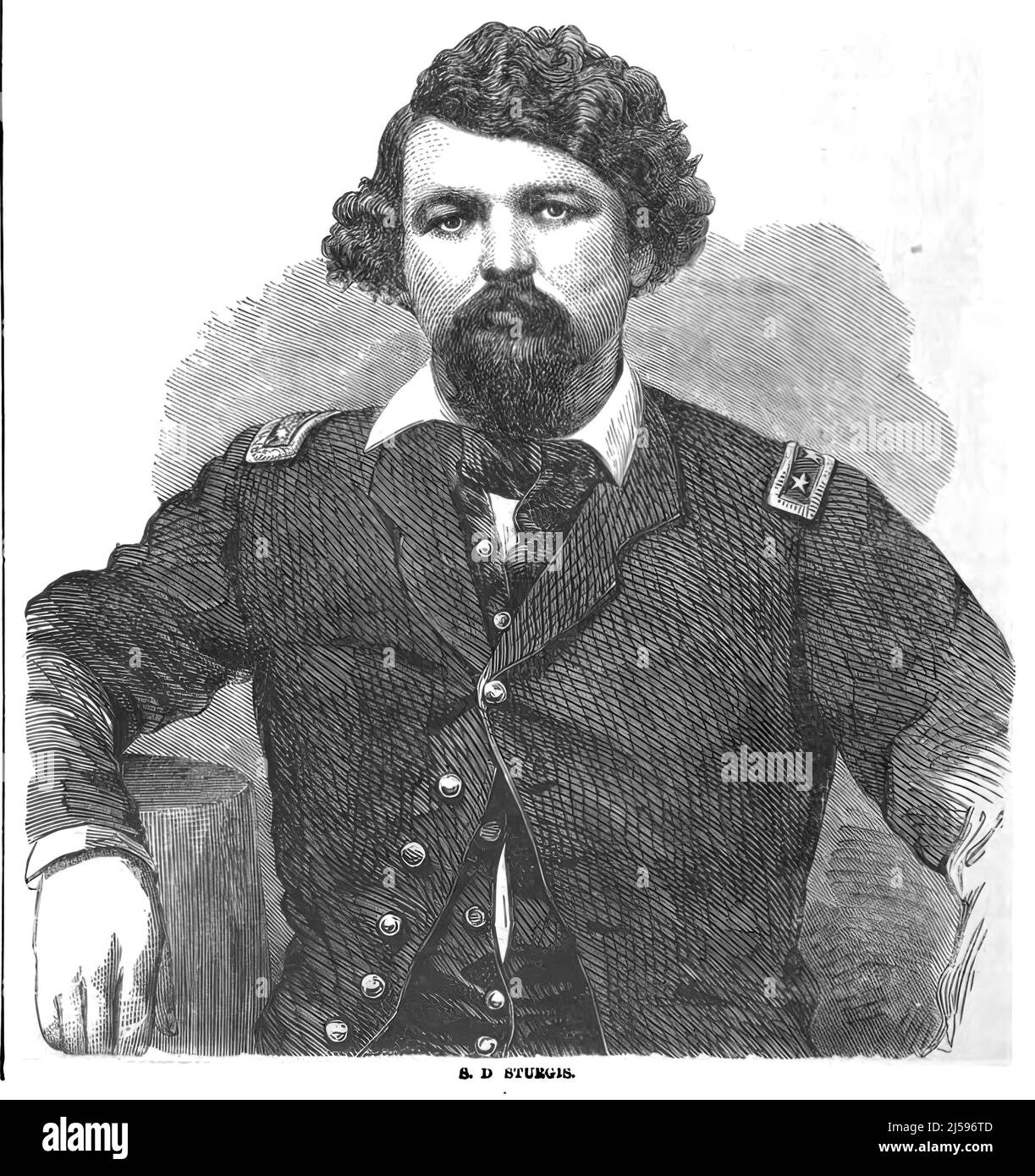 Portrait of Samuel Davis Sturgis, Union Army Brevet Major General in ...