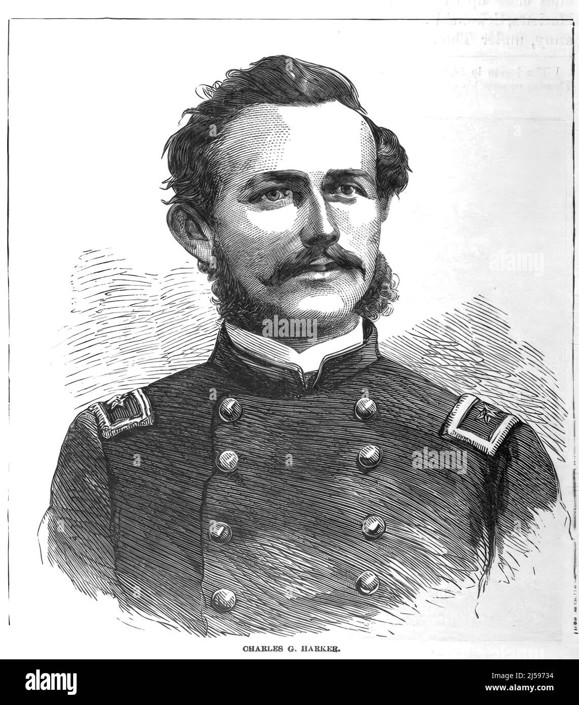 Portrait of Charles Garrison Harker, Union Army Brigadier General in ...