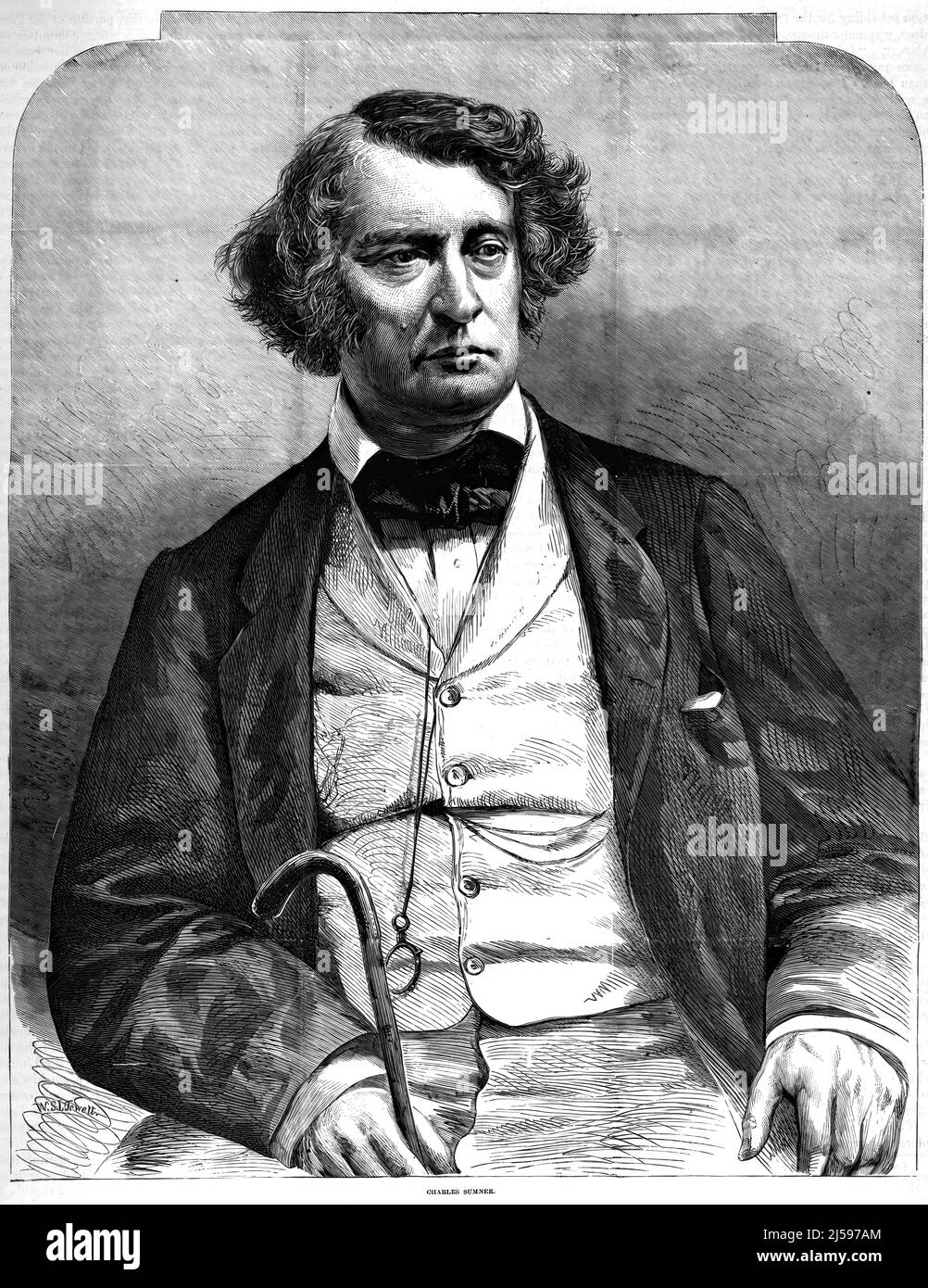 Portrait of Charles Sumner, Senator from Massachusetts during the ...