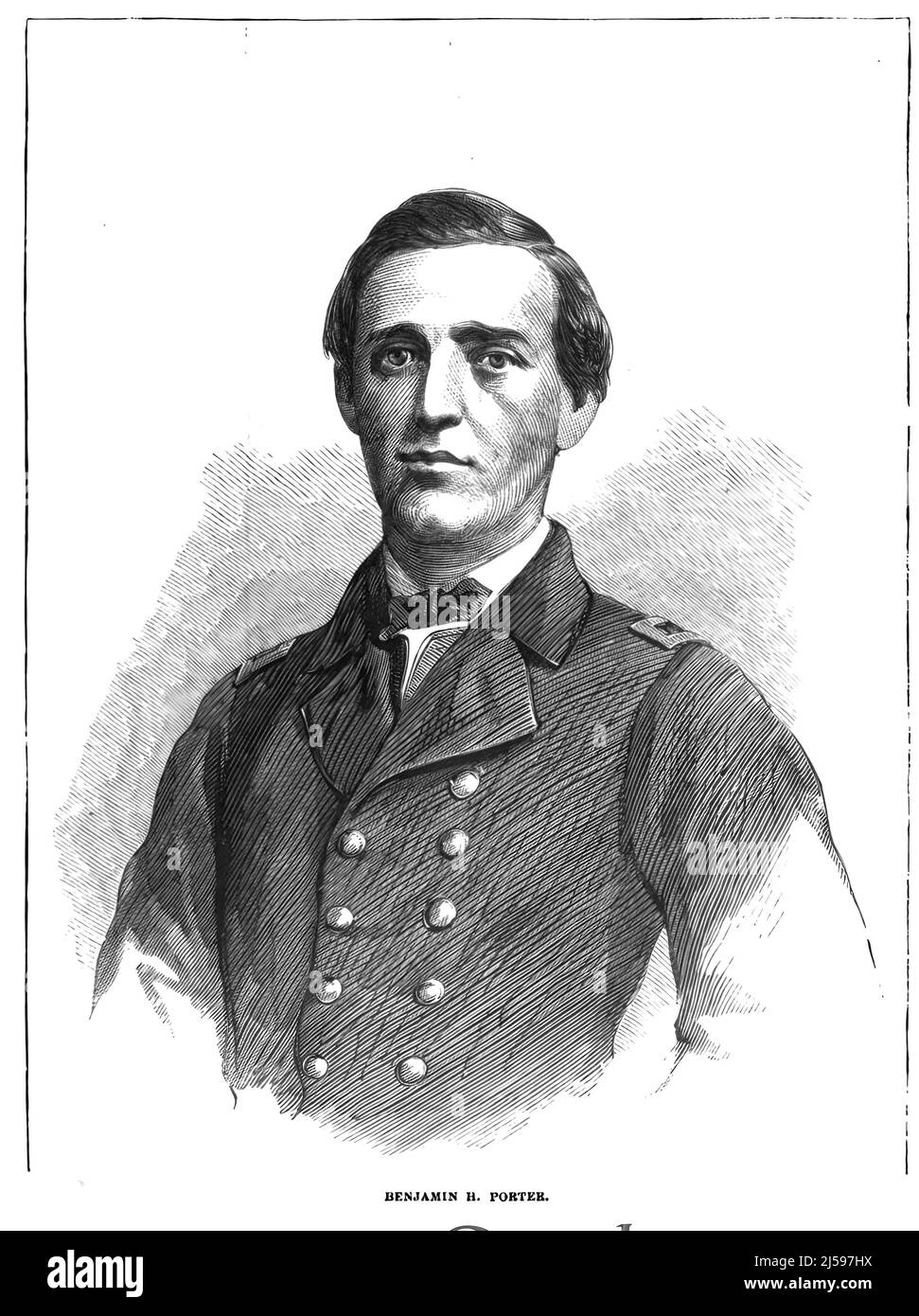 Portrait of Benjamin Horton Porter, Union Navy Lieutenant in the ...