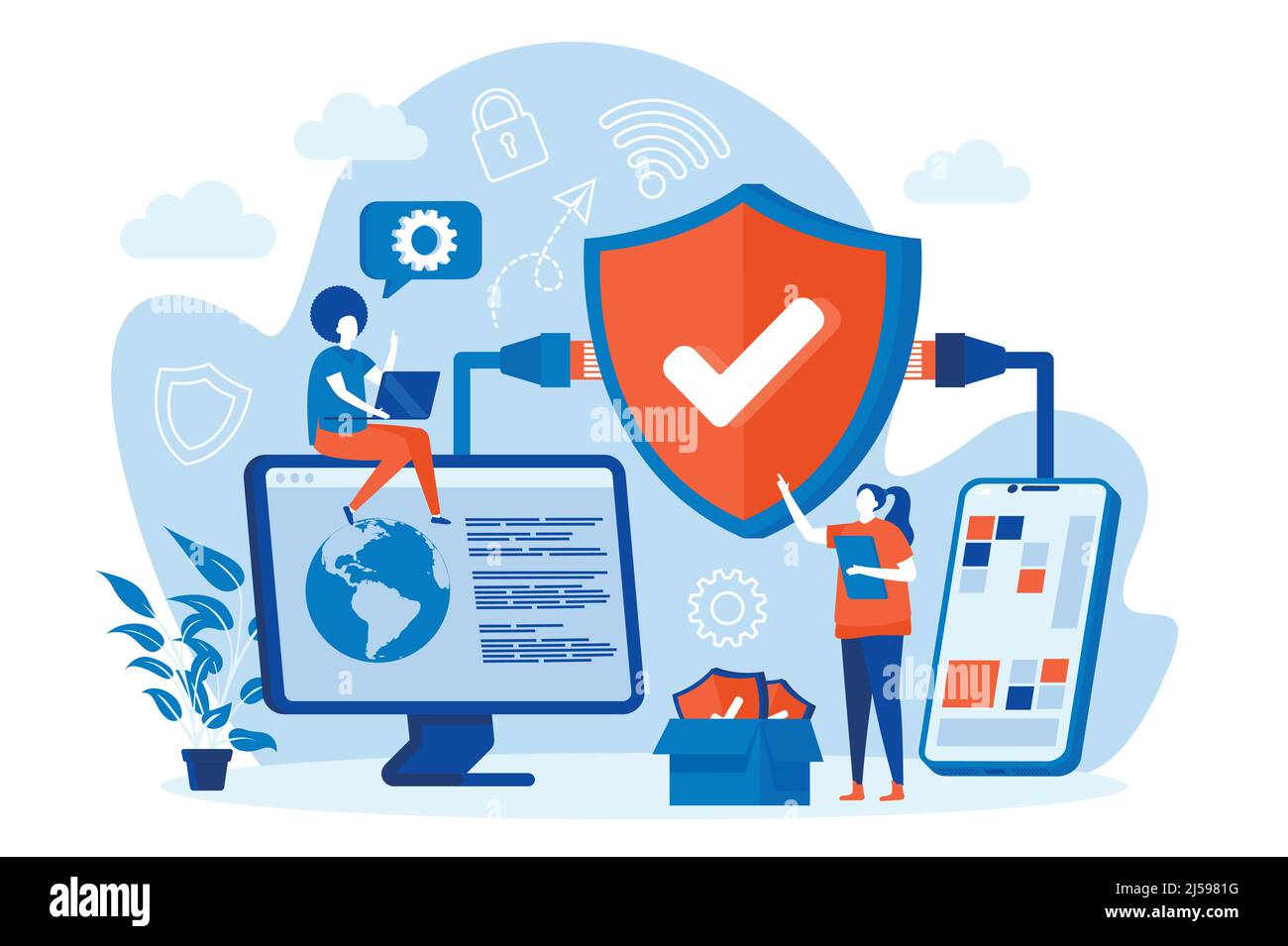 Cyber work Stock Vector Images - Alamy