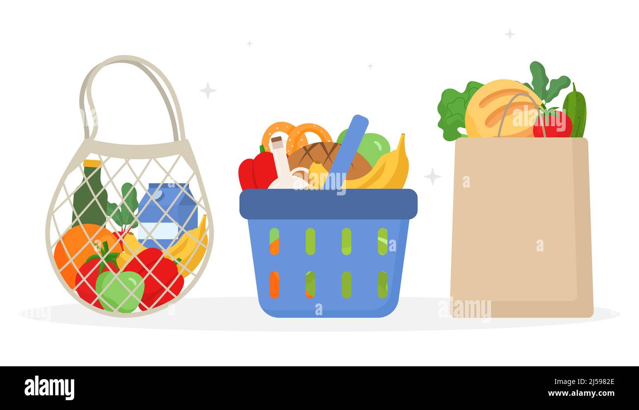 Bags of apple Stock Vector Images - Alamy