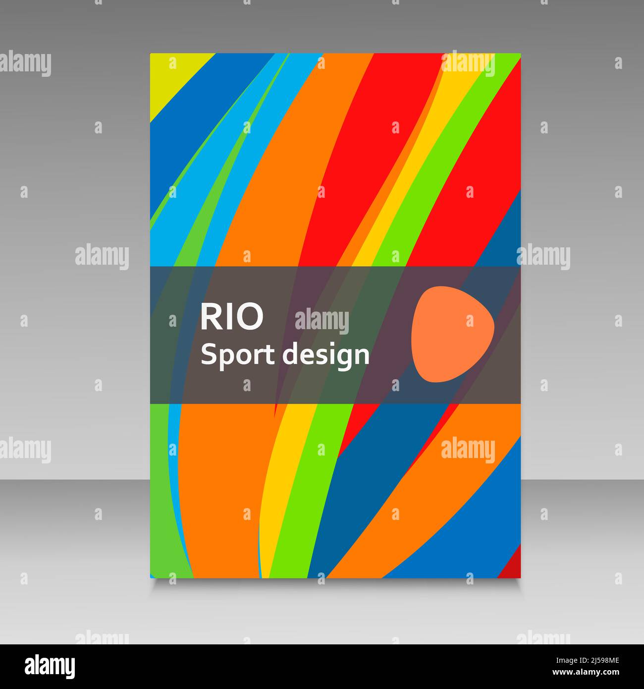 Brochure in colors of Brazil flag. Vector color concept. Design for ...