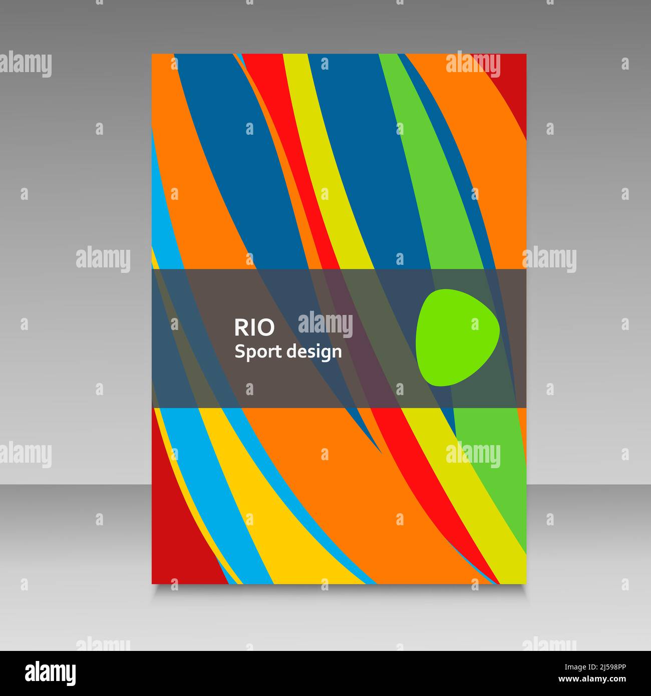 Brochure in colors of Brazil flag. Vector color concept. Design for ...