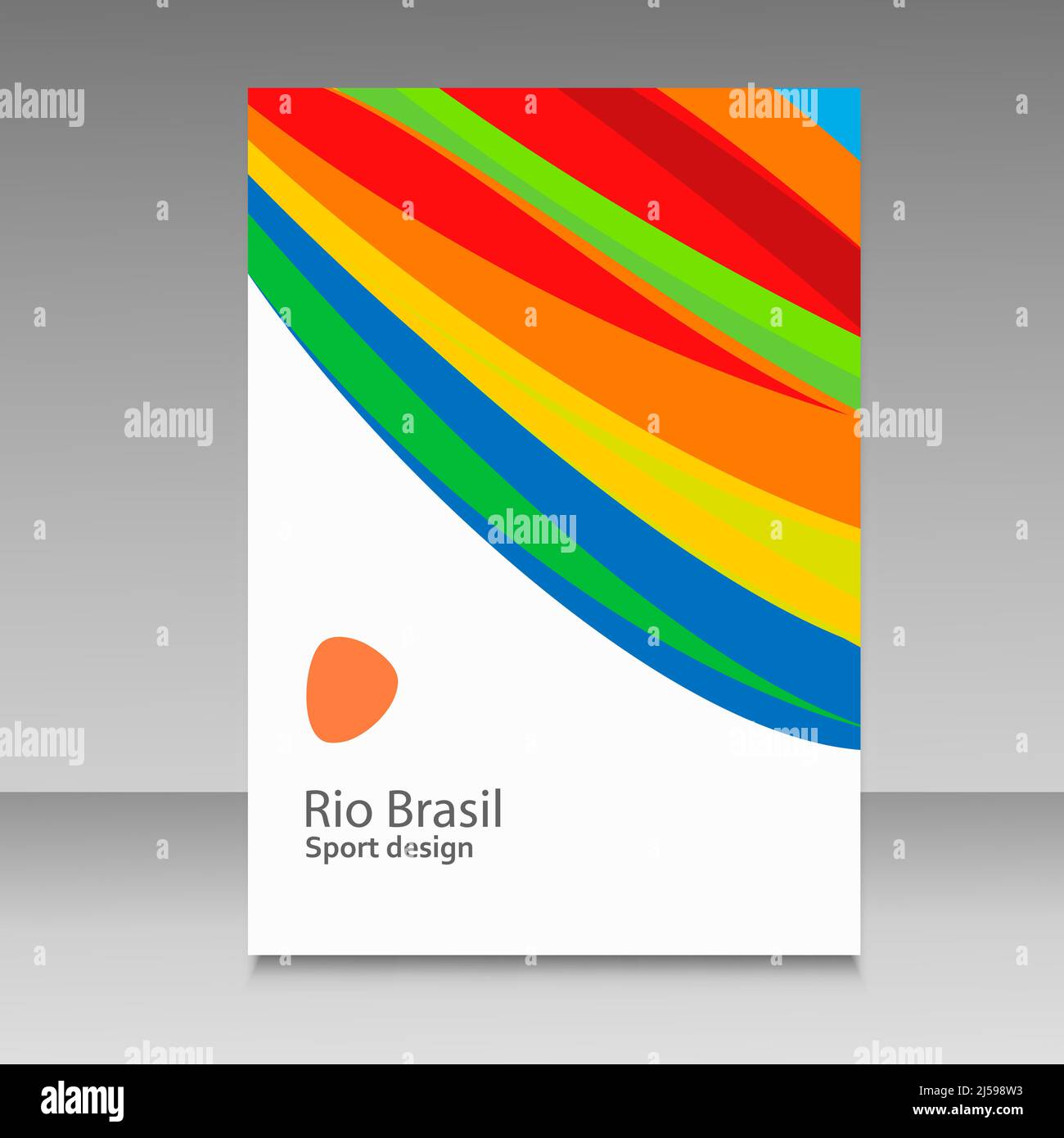 Brochure in colors of Brazil flag. Vector color concept. Design for ...