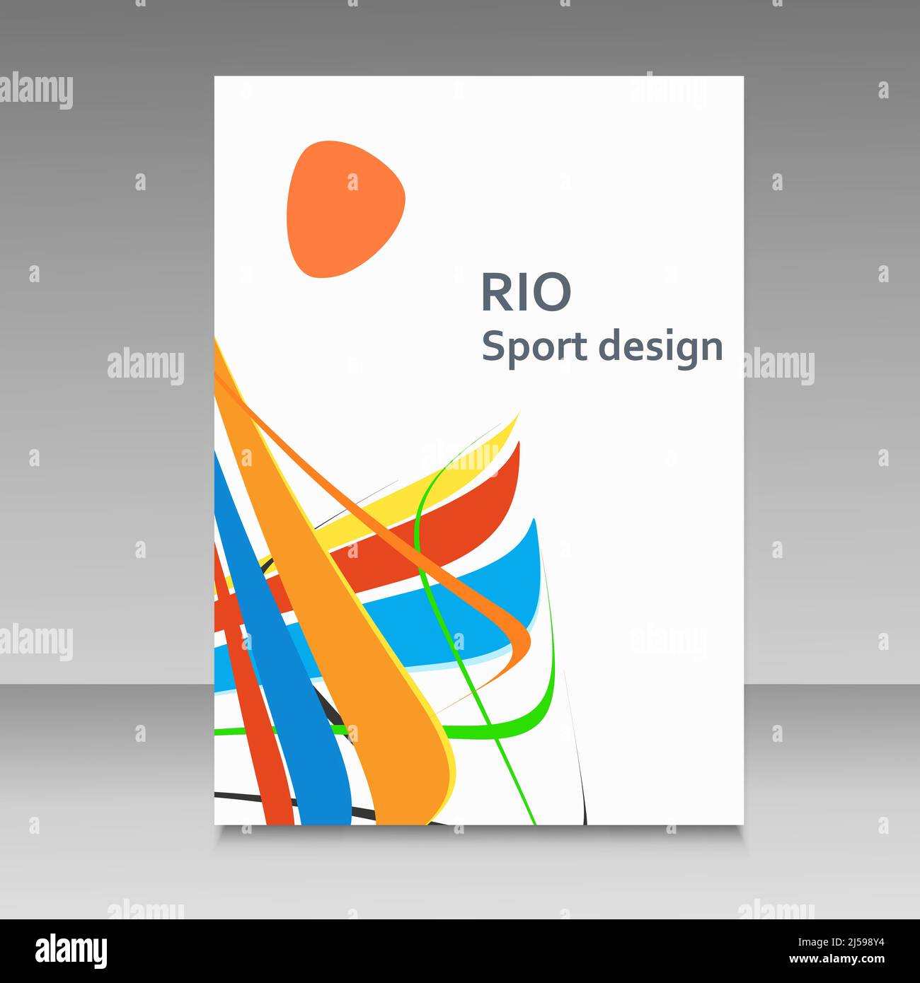 Brochure in colors of Brazil flag. Vector color concept. Design for ...