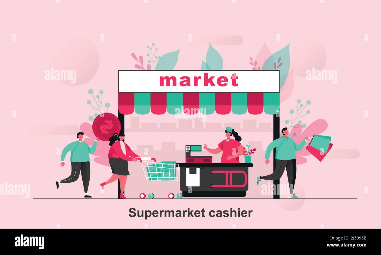 Pay at counter Stock Vector Images - Alamy