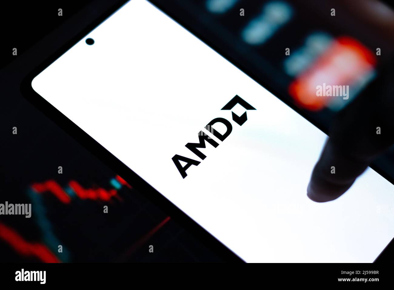 West Bangal, India - April 20, 2022 : Advanced Micro Devices (AMD) logo ...