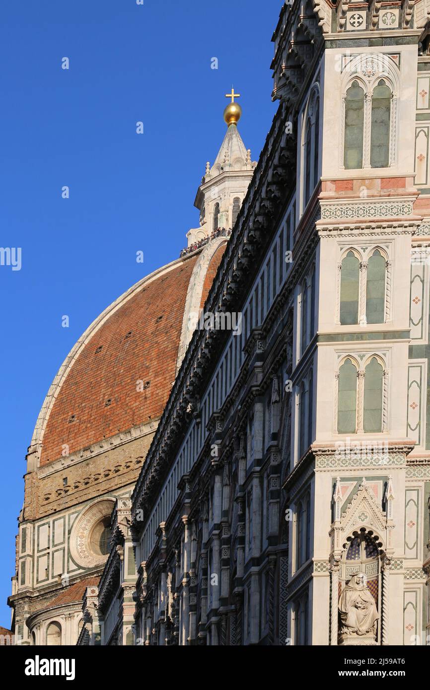 Big Dome by Brunelleschi in Florence in Italy and the Cathedral Stock ...