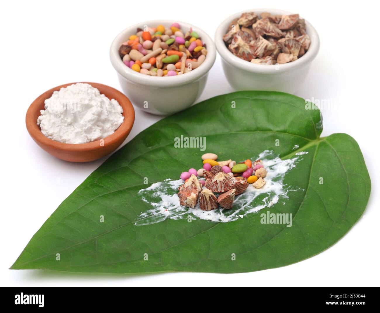 Betel leaf and its spices popular culture in South East Asia Stock ...