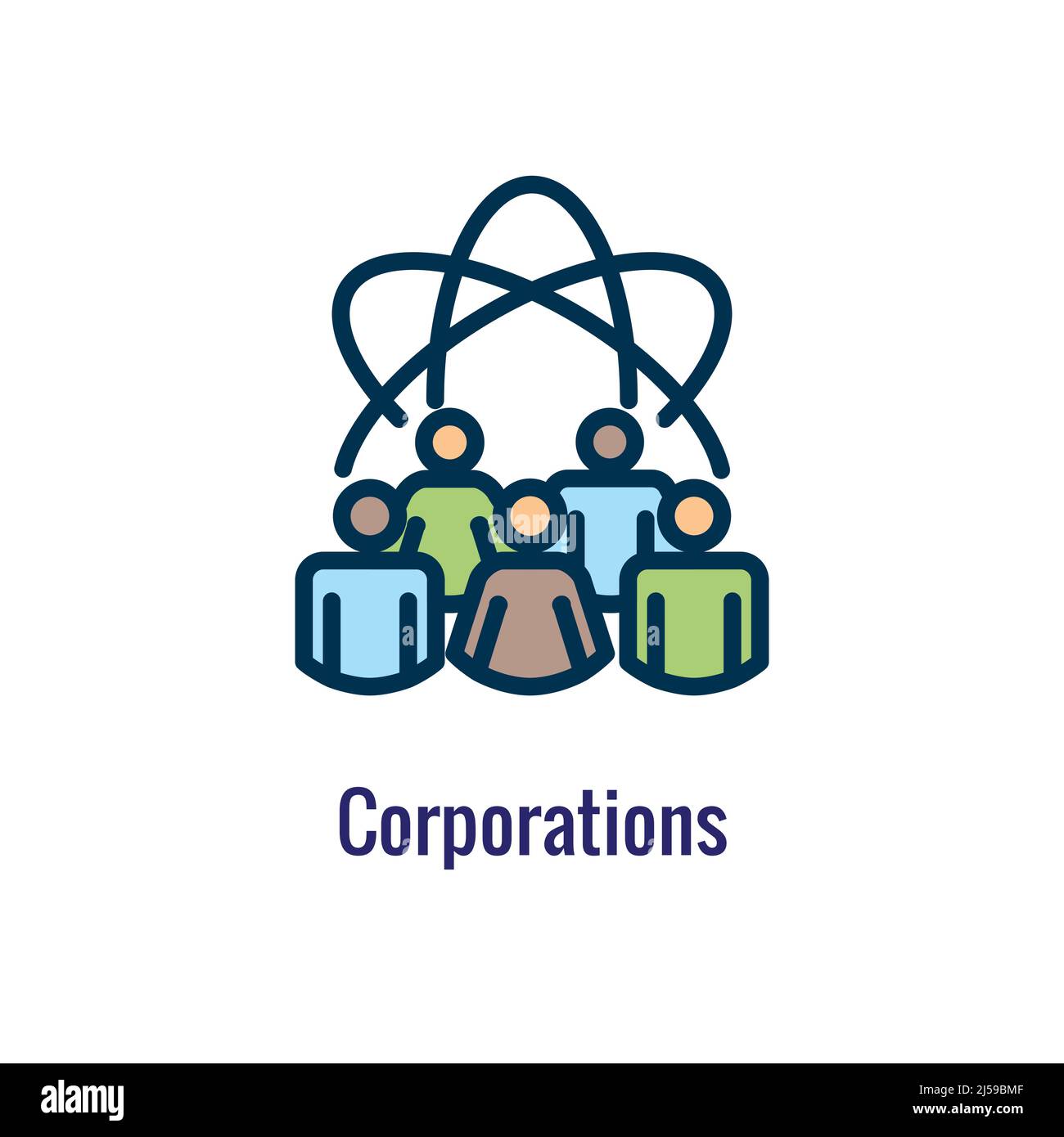 Social or Society Icon showing image for social change and investment ...