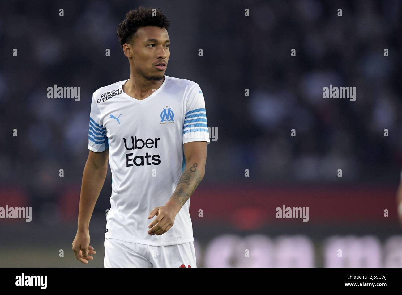 PARIS - Boubacar Kamara of Olympique de Marseille during the French ...