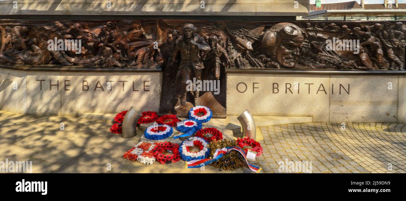 Battle of Britain Monument on the Victoria Embankment, London, England ...