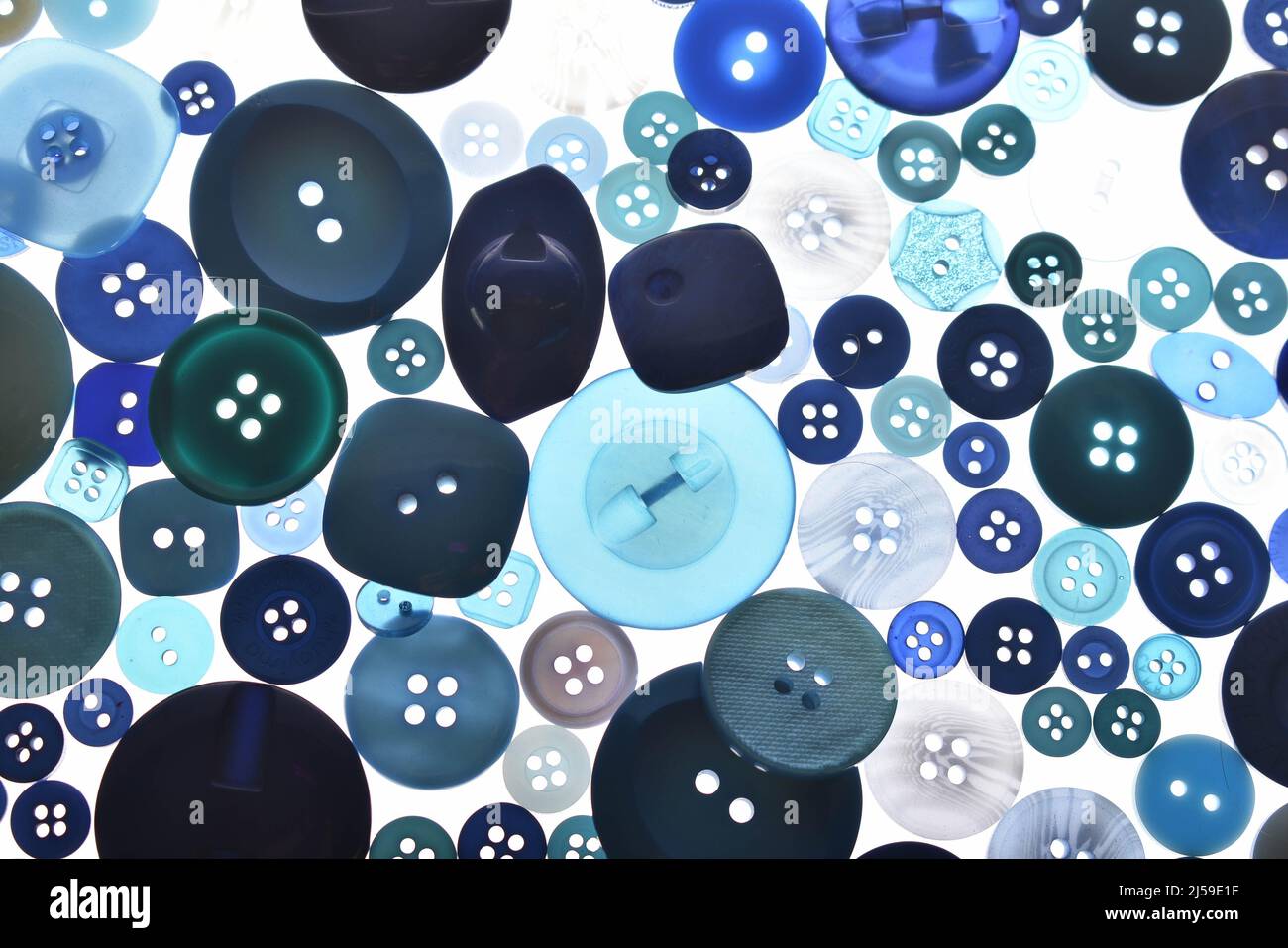 Blue Sewing Buttons Stock Photo - Alamy