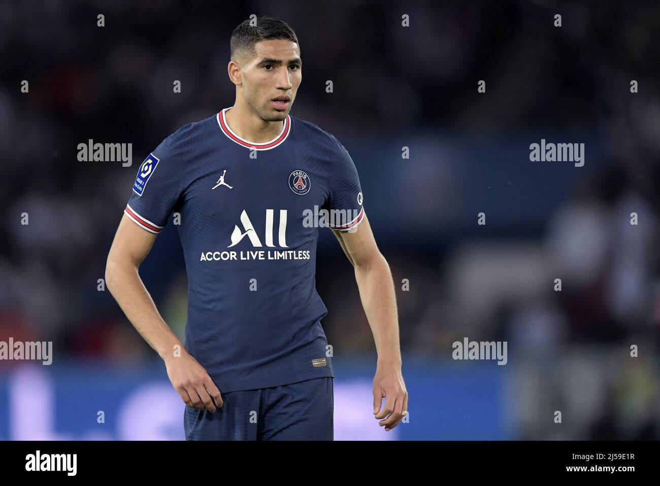 PARIS - Achraf Hakimi of PARIS SAINT-GERMAIN during the French Ligue 1 ...