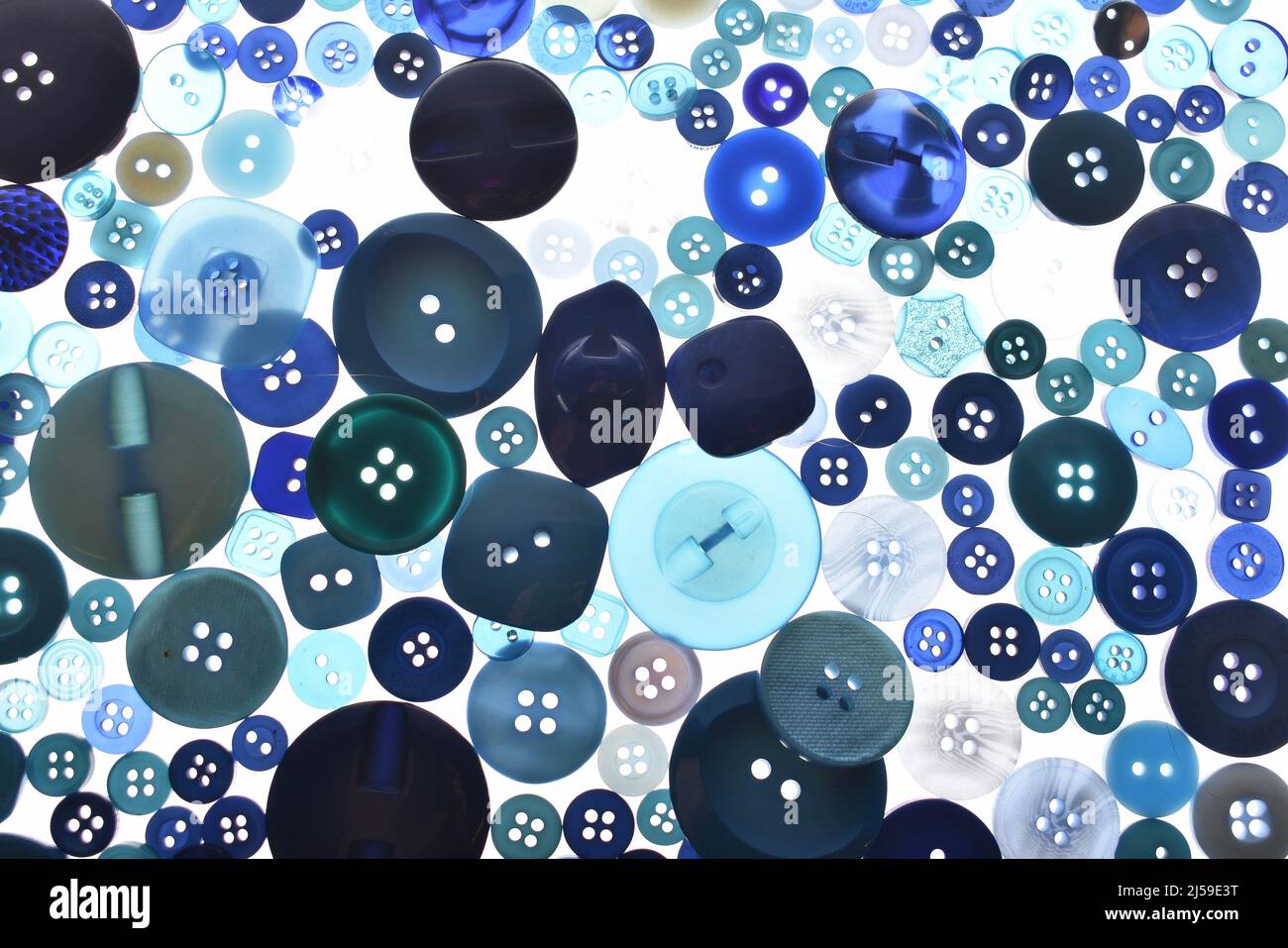 Blue Sewing Buttons Stock Photo - Alamy