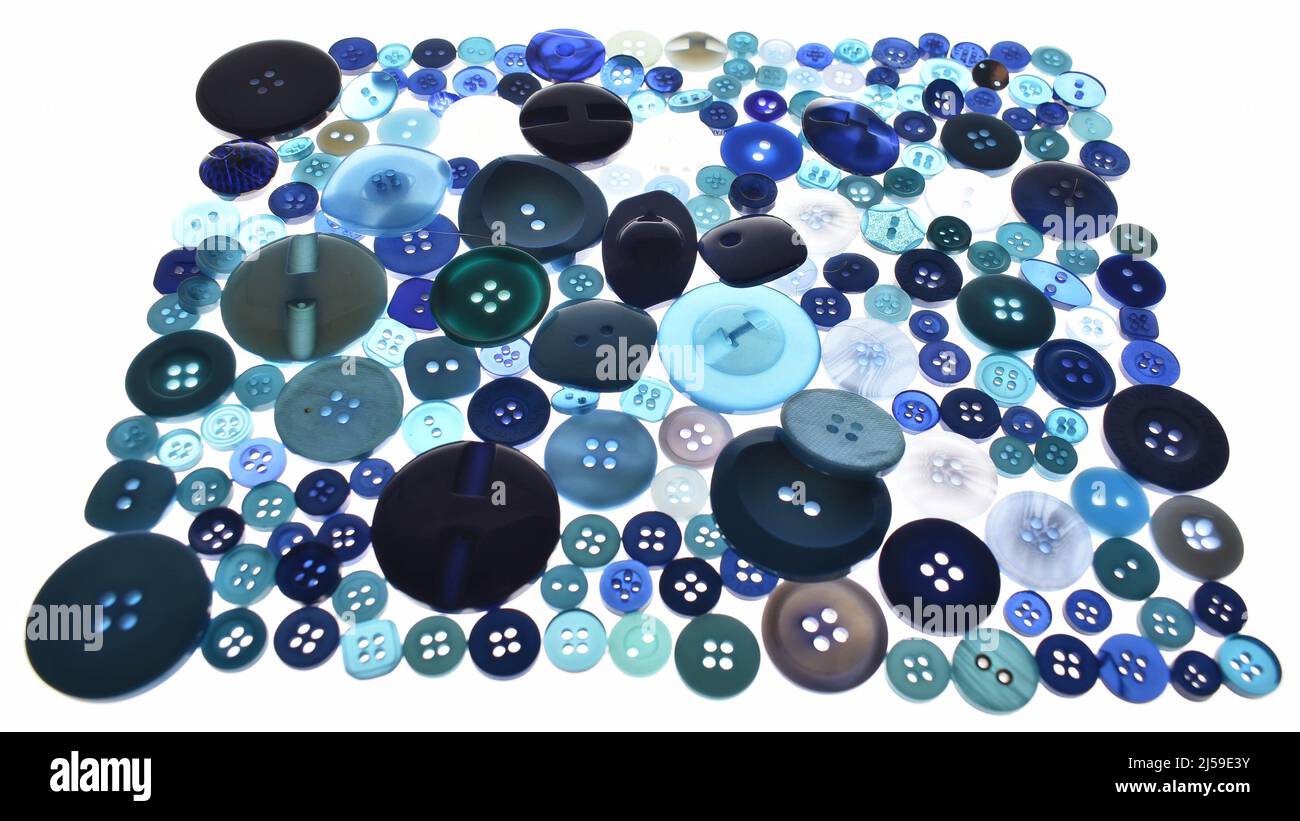 Blue Sewing Buttons Stock Photo - Alamy
