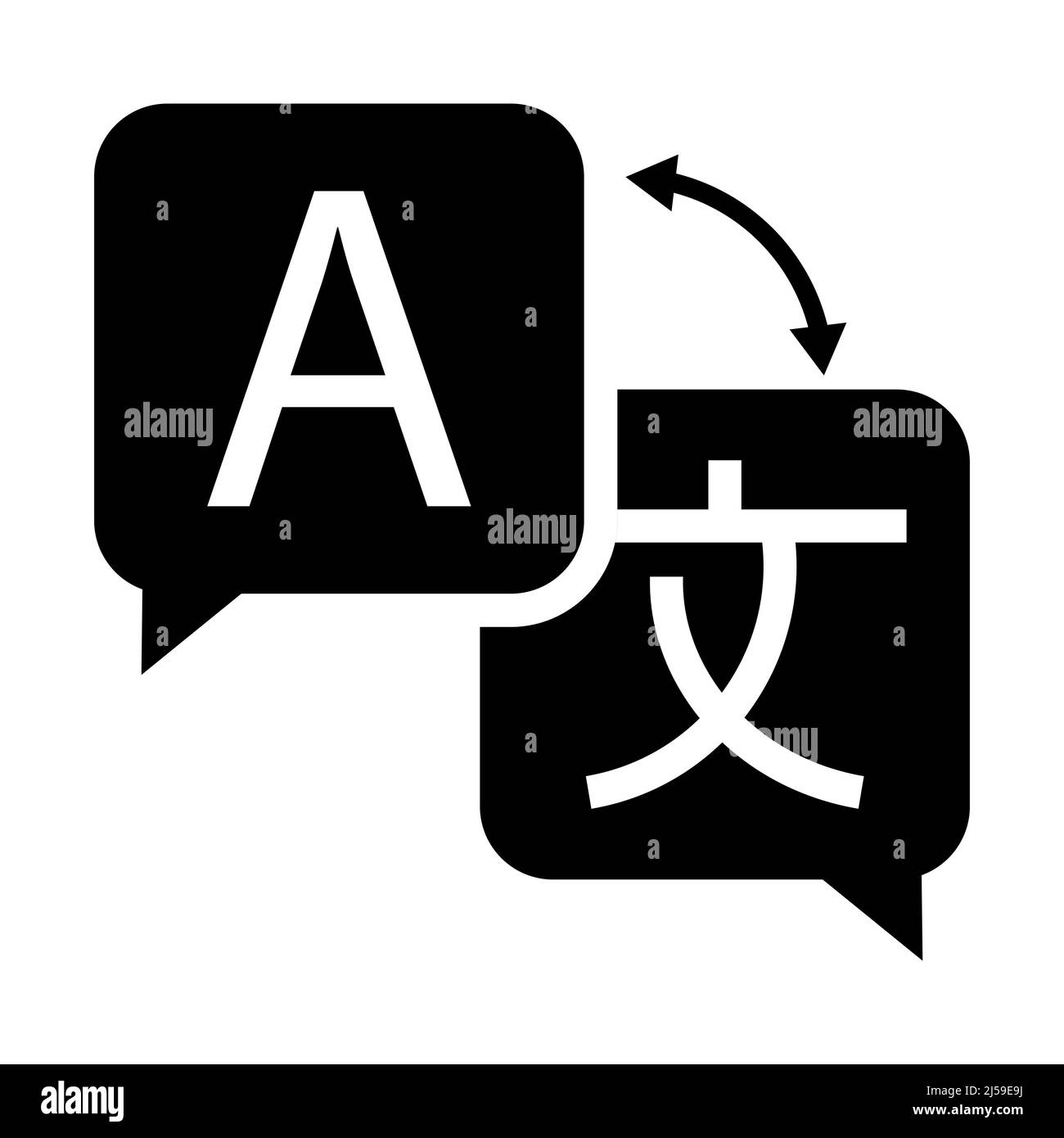 Translation Language Icon. Vector Illustration isolated on white ...