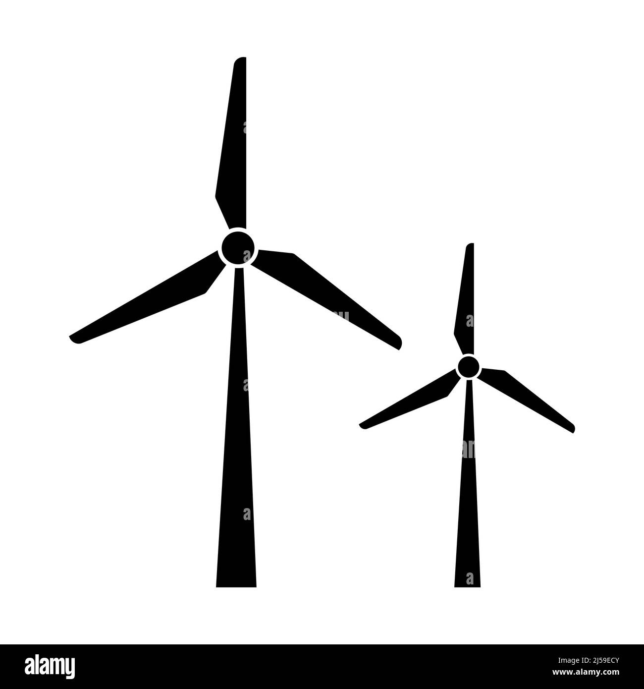 Windmill icons. Air energy concept. Vector illustration isolated on ...