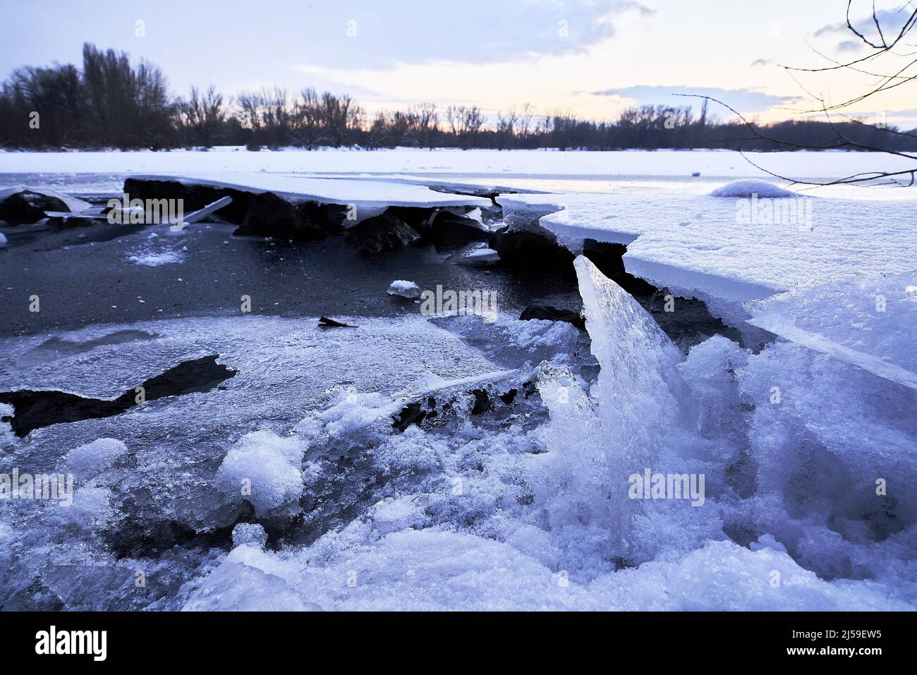 Broken ice sunset hi-res stock photography and images - Alamy