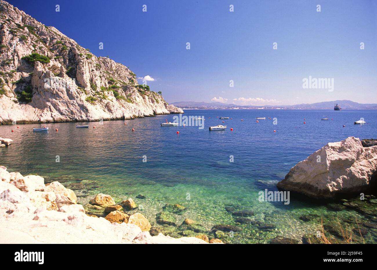 Calanque of the blue coast La Vesse Stock Photo - Alamy