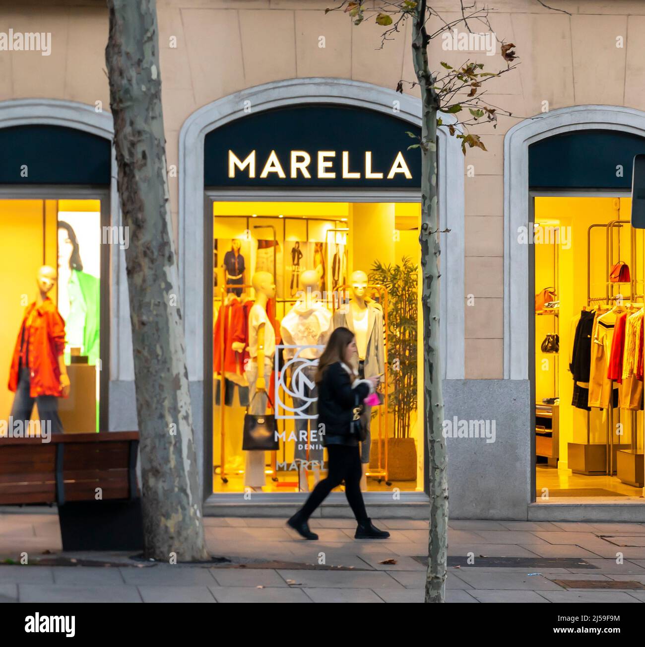 Marella, an Italian luxury fashion brand storefront. Shopping at Calle ...