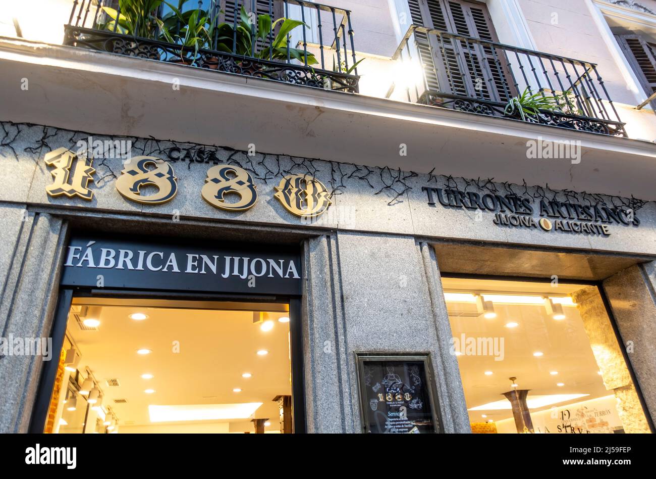 Turrones Casa 1880, Gourmet grocery store, Madrid Spain Stock Photo - Alamy