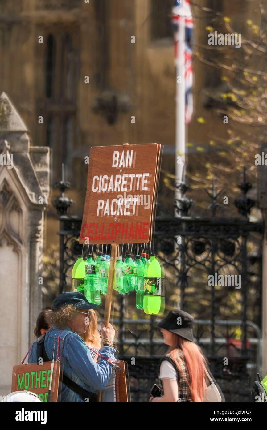 Colourful demonstration against cigarette smoking in London, England ...