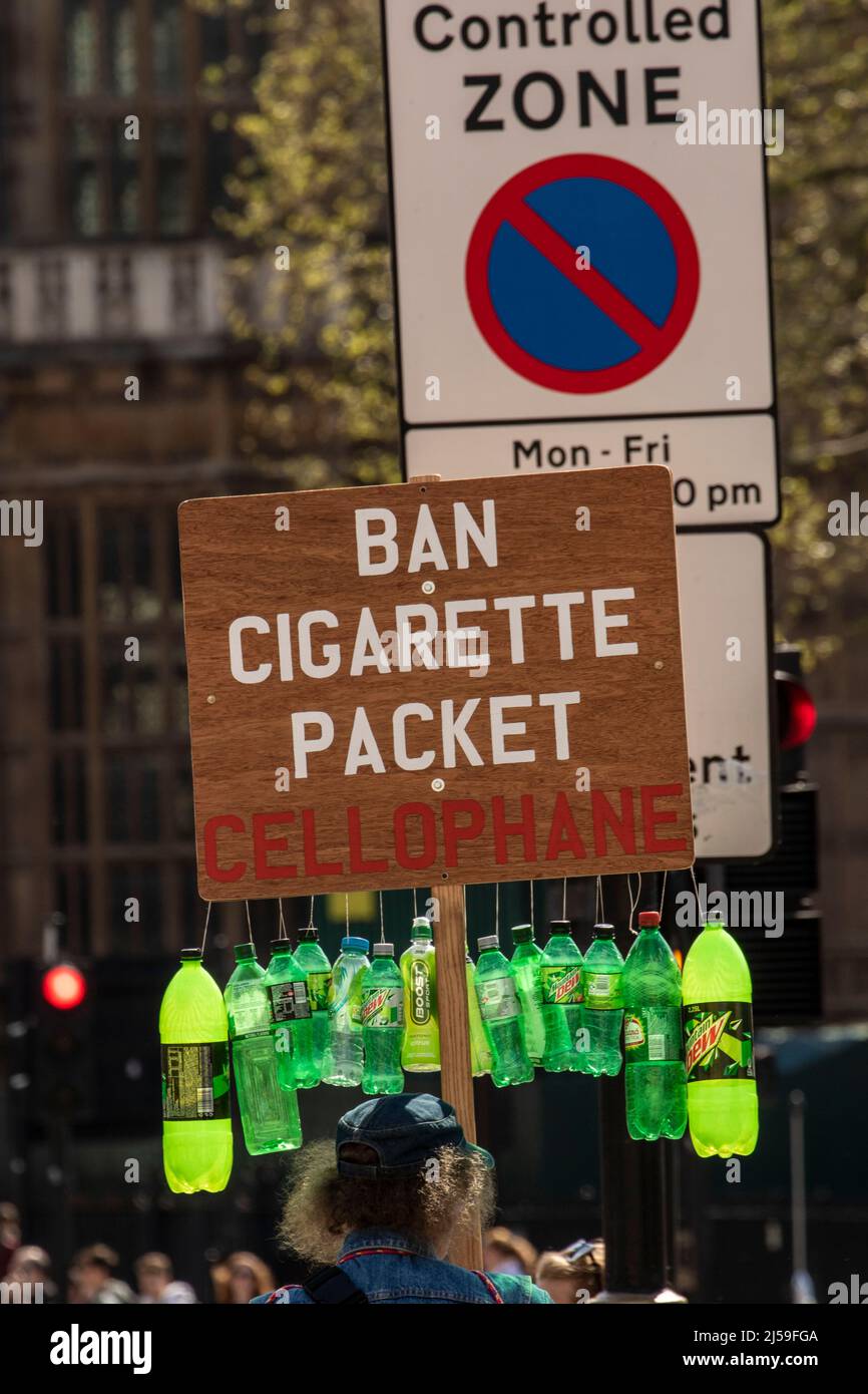 Colourful demonstration against cigarette smoking in London, England ...