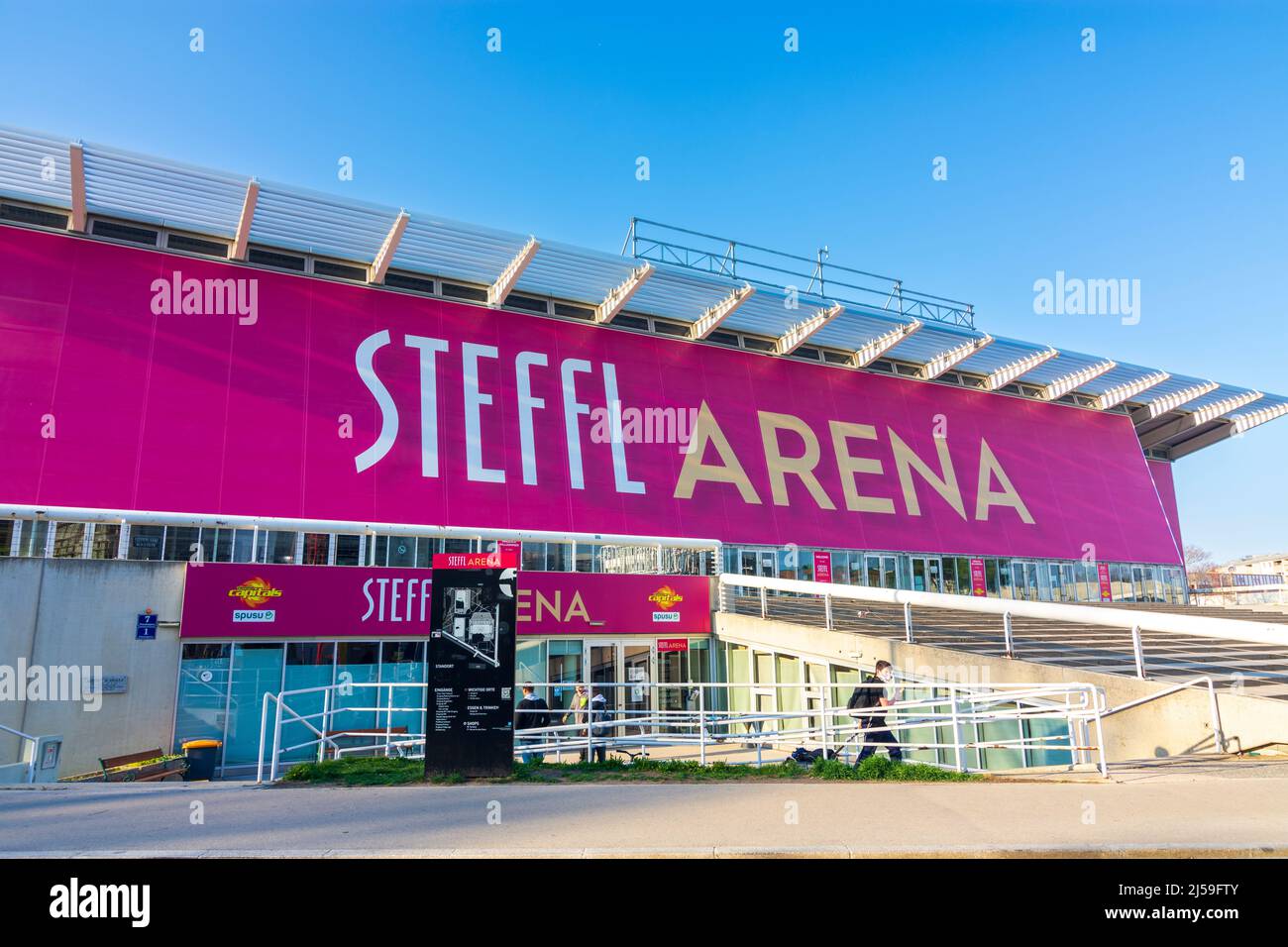 Wien, Vienna: Steffl Arena in 22. Donaustadt, Wien, Austria Stock Photo ...