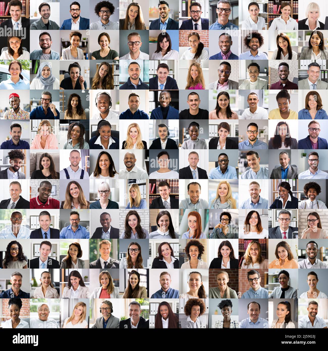 Collage diverse faces expression hi-res stock photography and images ...