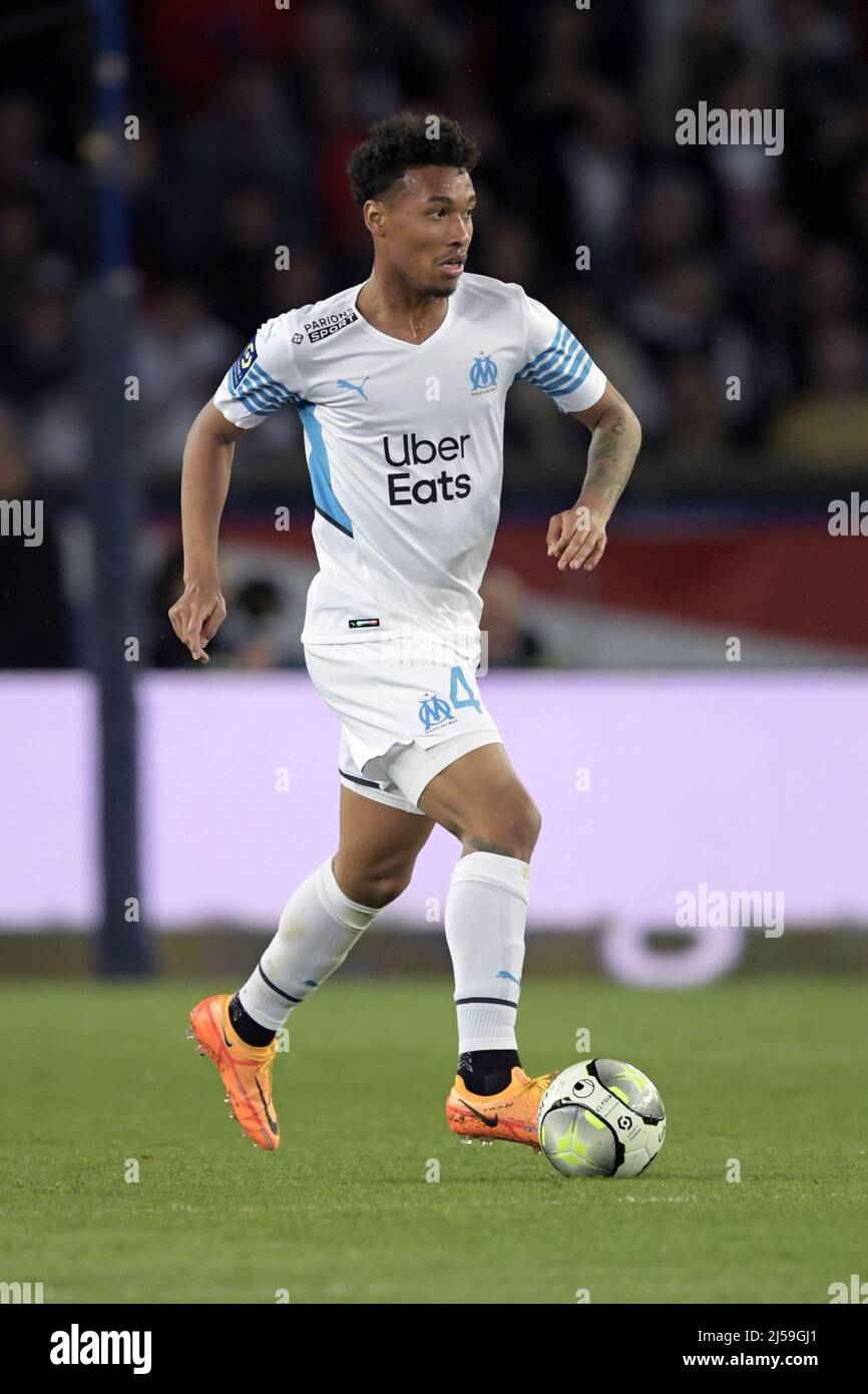PARIS - Boubacar Kamara of Olympique de Marseille during the French ...