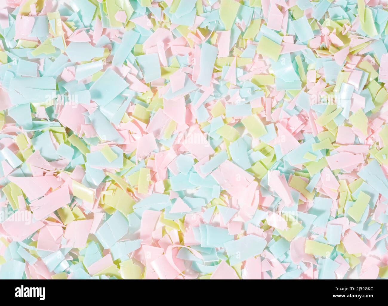 Close-up image of microplastics. Impact of micro plastic on the food ...