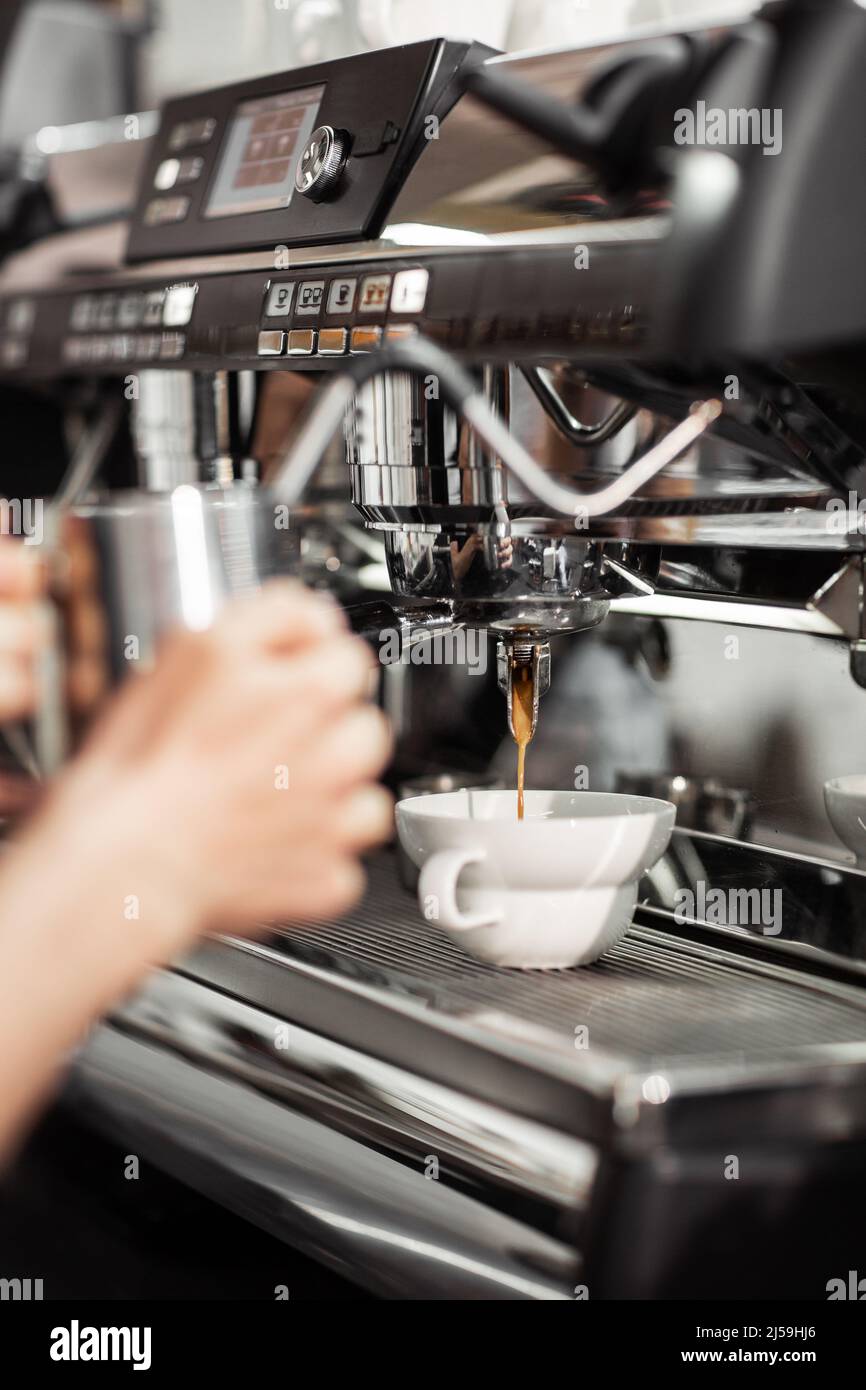 Slow motion making coffee drink hi-res stock photography and images - Alamy