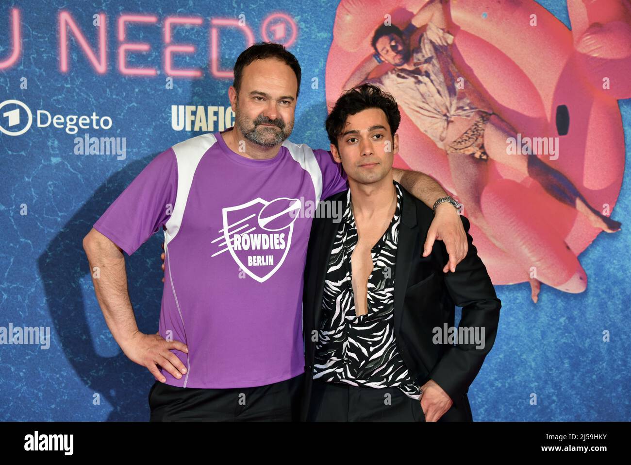 Cologne, Germany. 20th Apr, 2022. Actor Tom Keune, Arash Marandi, l-r ...