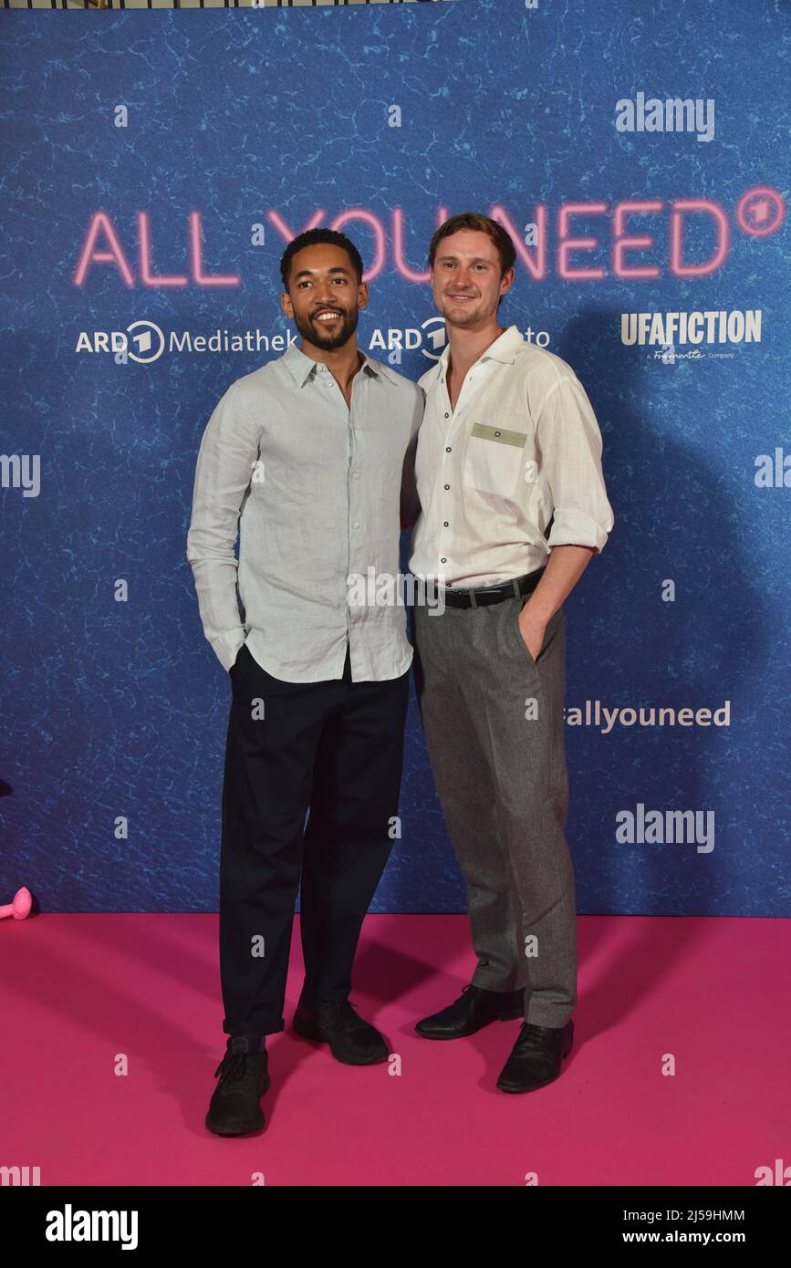 Cologne, Germany. 20th Apr, 2022. Actors Benito Bause and Frederic ...