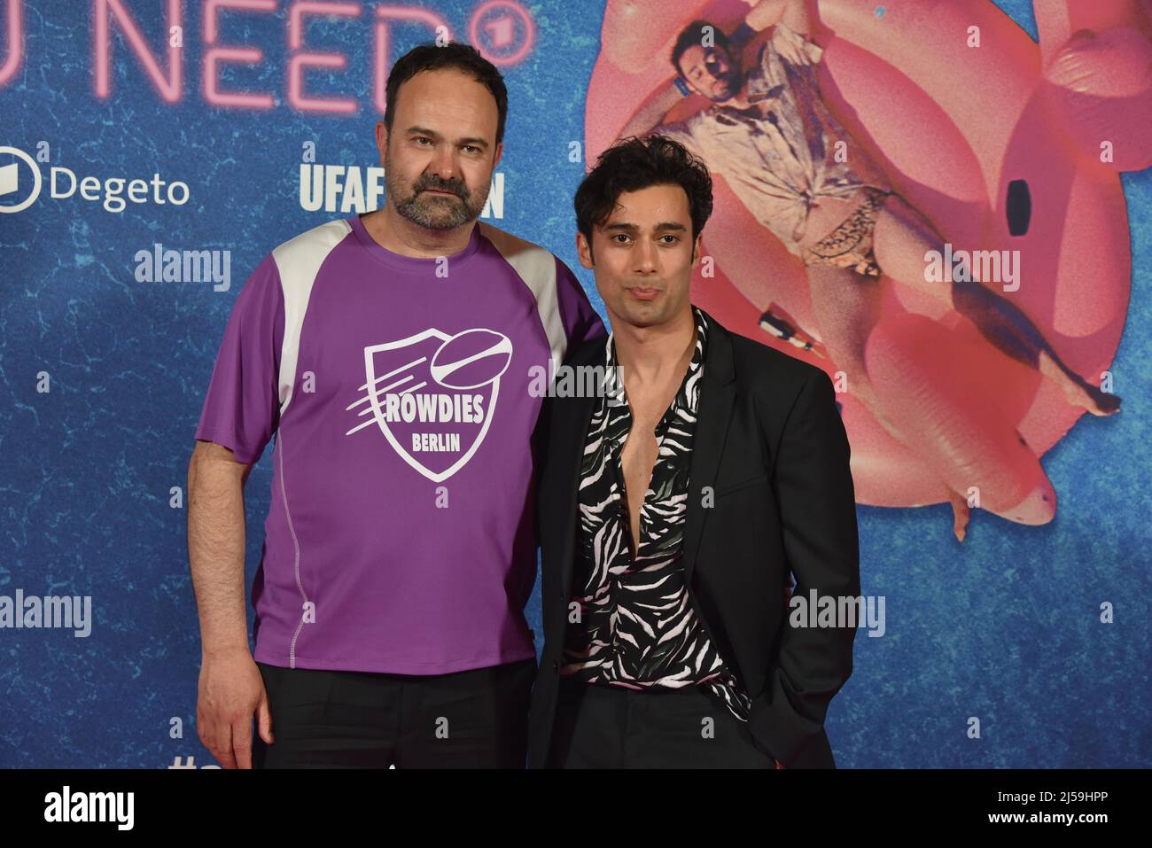 Cologne, Germany. 20th Apr, 2022. Actor Tom Keune, Arash Marandi, l-r ...