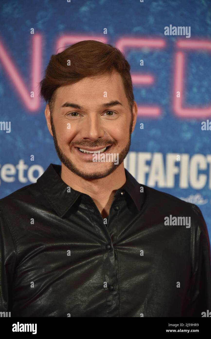 Cologne, Germany. 20th Apr, 2022. Performer Sam Dylan arrives for the ...