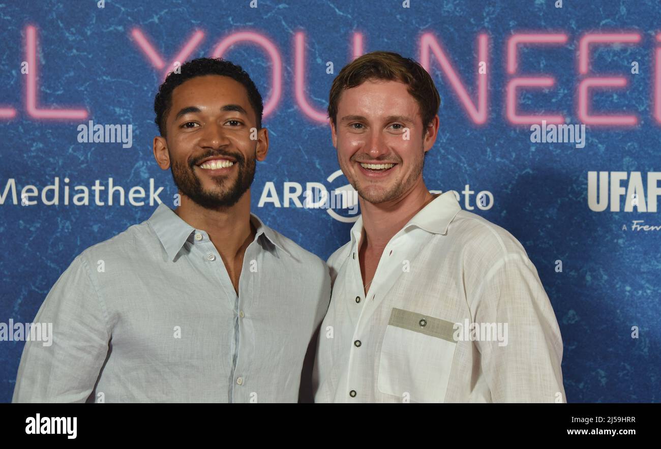 Cologne, Germany. 20th Apr, 2022. Actors Benito Bause and Frederic ...