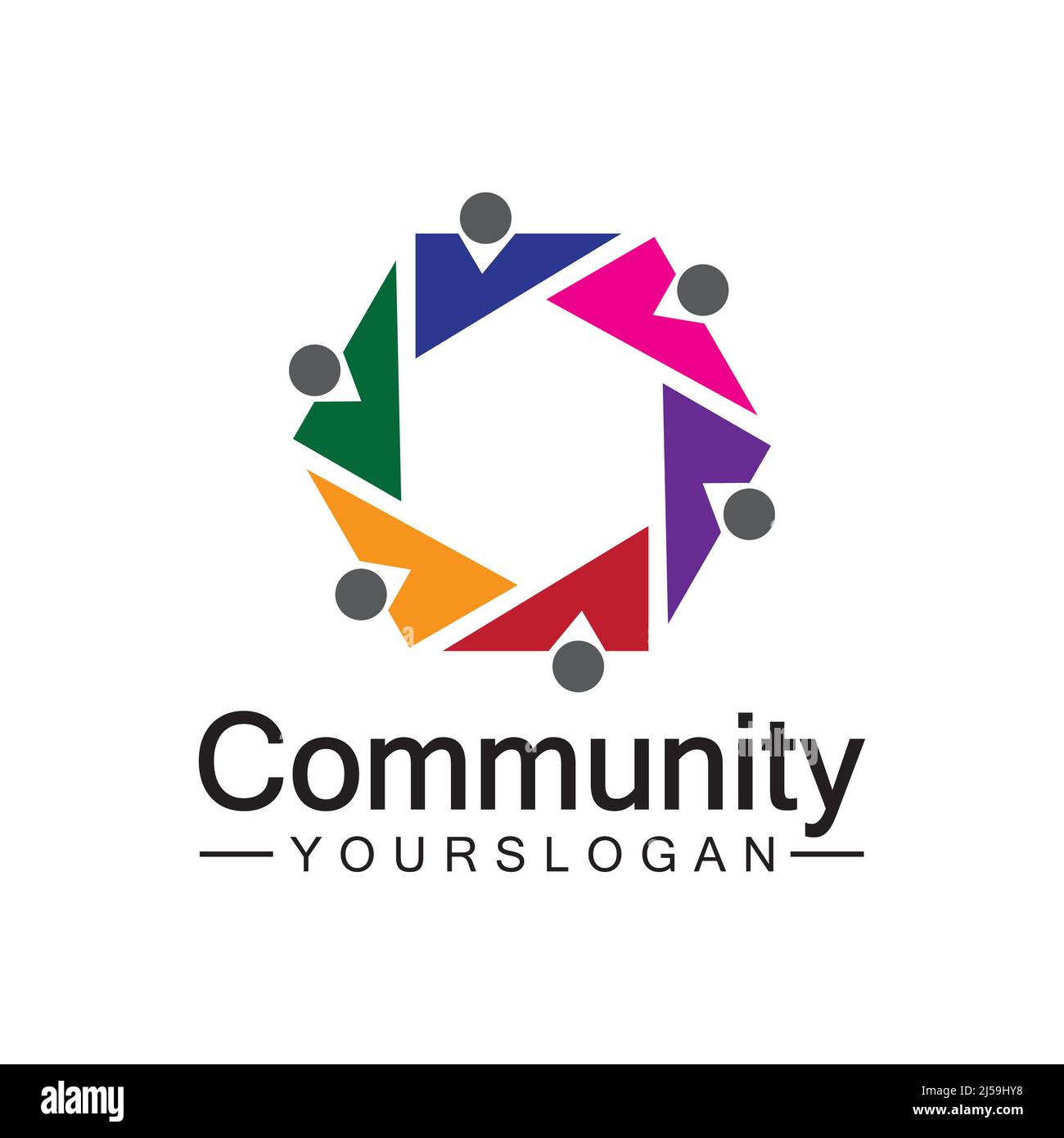 Community Logo Design Template for Teams or Groups.network and social ...
