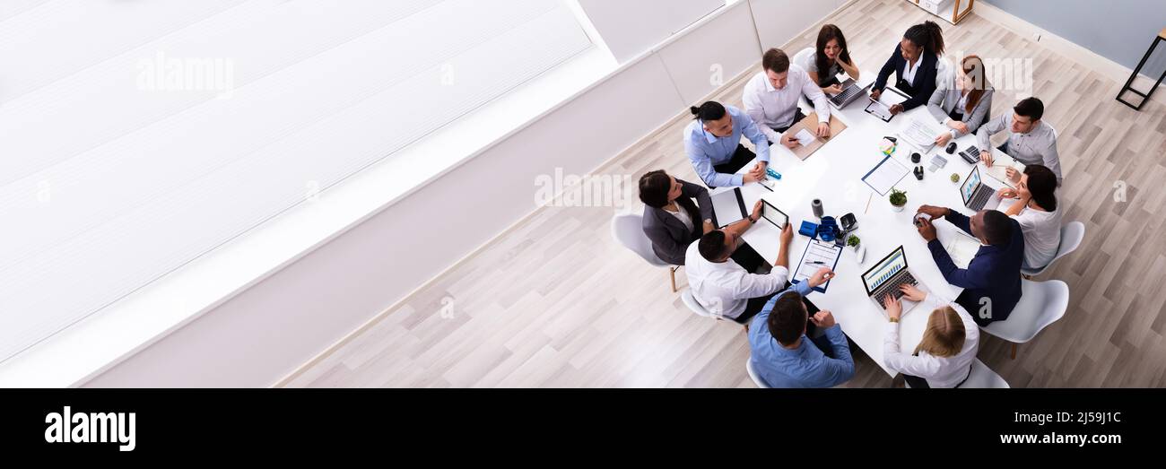 High angle view multi ethnic hi-res stock photography and images - Alamy