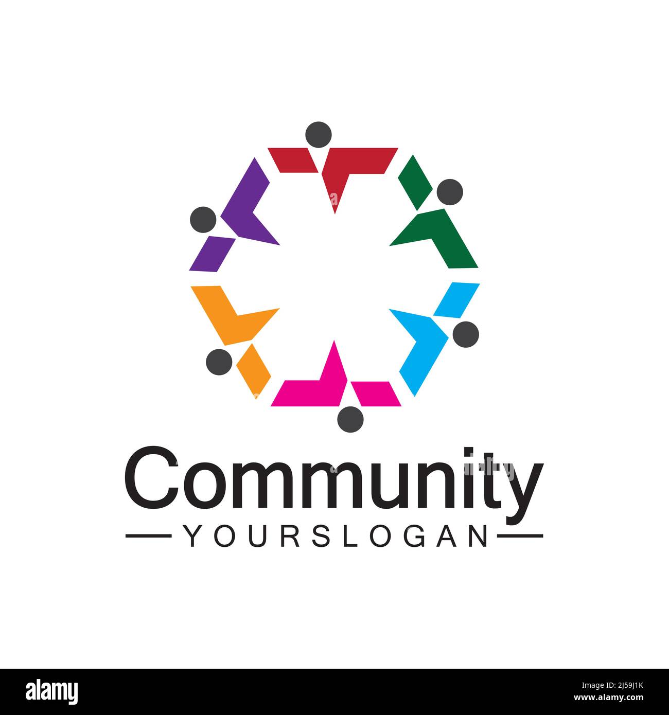 Community Logo Design Template for Teams or Groups.network and social ...